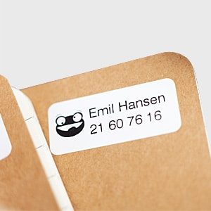 Smarte navnelapper | Løsner ikke | Enkel bestilling | Vipps betaling